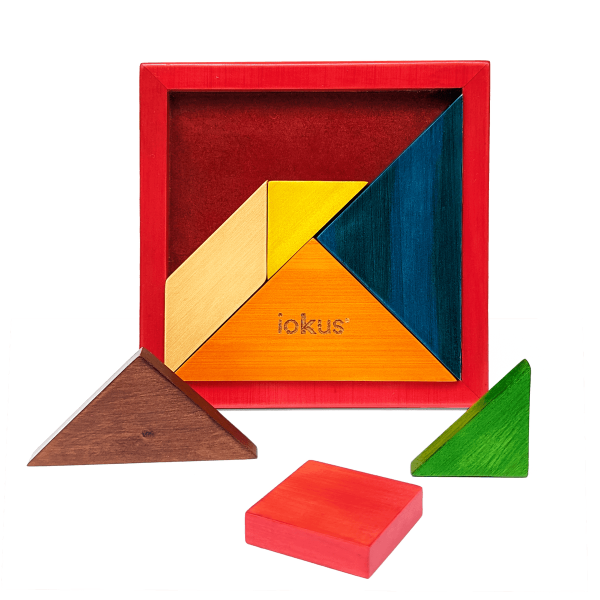 Tangram multicolor madera
