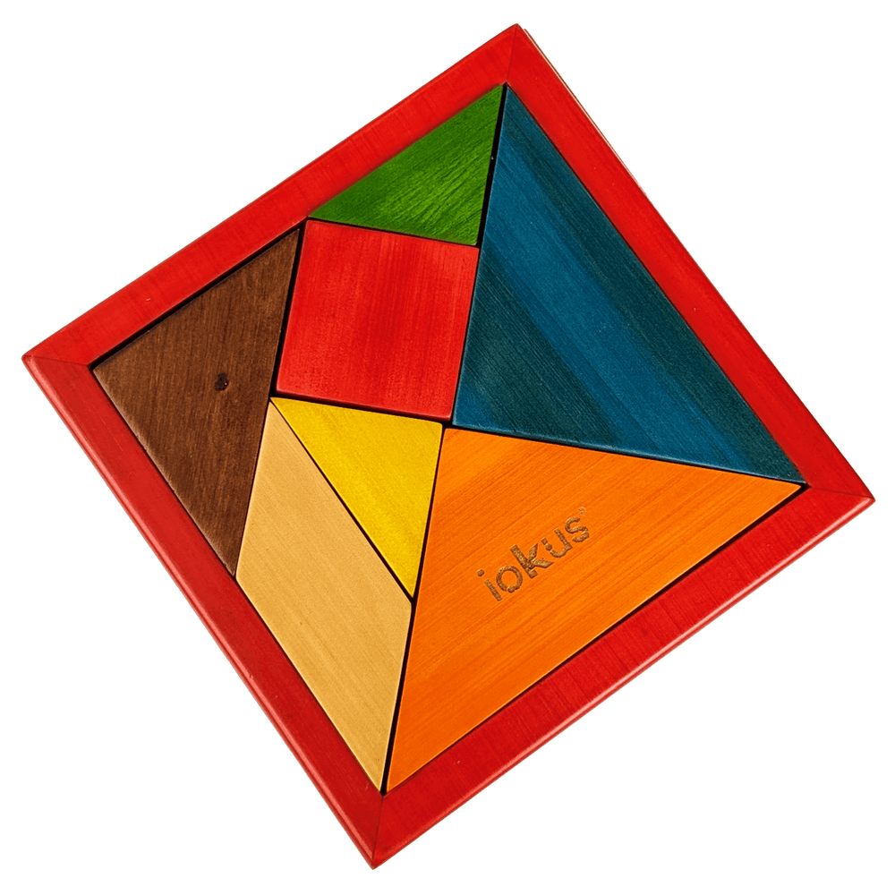 Tangram multicolor madera